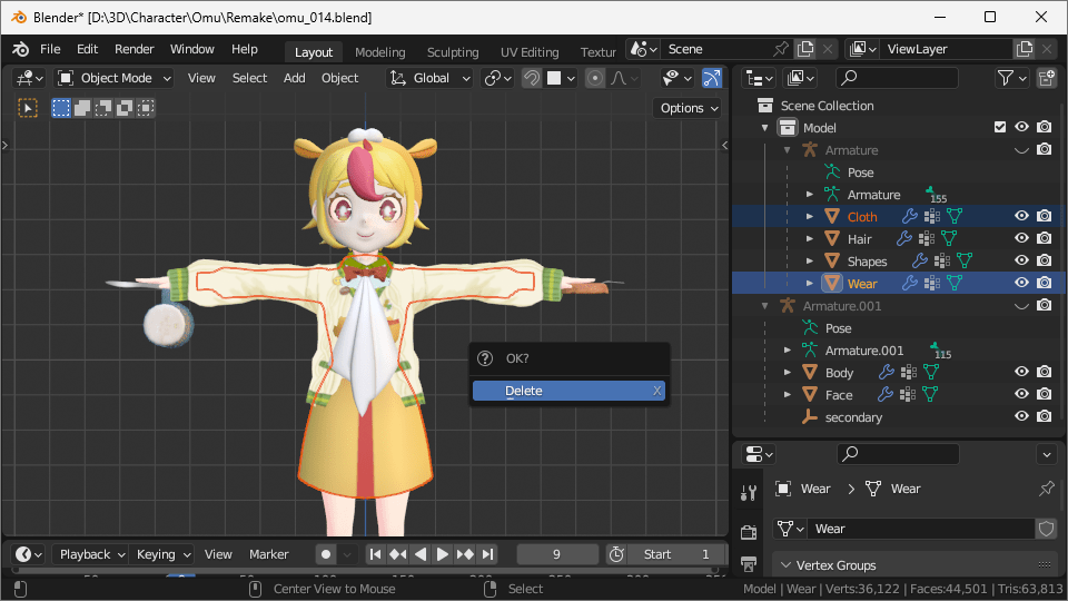 VRoid 衣装に着替えさせる① – Satoki